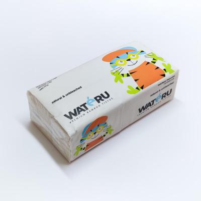 China Practical Eco-Friendly 2-Ply Bamboo Facial Tissue in Comfortable Natural Color Boxed Tissue for sale