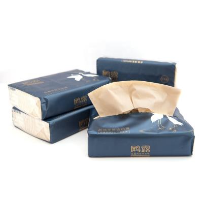 China OULU Paper 3 Ply Soft Pack Bamboo Fiber Facial Tissue Paper 270 Sheets for sale
