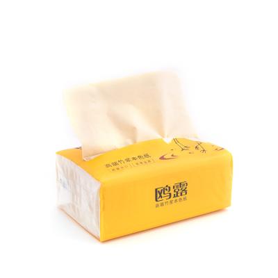 China OURRU Eco-friendly Facial Paper 100% Unbleached Bamboo Pulp Facial Tissue Paper for sale