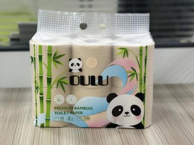 China Wholesale Custom Disposable Standard Roll Toilet Paper Eco-Friendly Virgin Bamboo Pulp Material Soft Water Soluble OEM China for sale