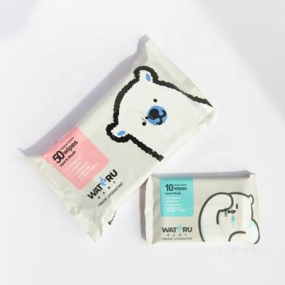 China Free Samples Wet Wipes China Bamboo Pulp Unscented Wet Tissue for sale