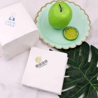 China Custom Restaurant Napkins 3-Ply Virgin Wood Pulp Facial Tissue Paper with Logo Printed Bag Style for Hotel Bar Cafe Use for sale
