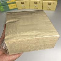 China 100% Virgin Bamboo Pulp White Color  Unbleached Custom Finger Food Paper Cocktail Napkins With logo for sale