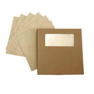 China Practical 2-Ply Brown Paper Table Napkin for Restaurants Excellent for Daily Use Shaped in Box for sale