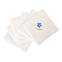 China Customized Size 3Ply Eco-Friendly Bamboo Pulp Natural Color Tissue with Logo Printed Customizable Napkins in Bag Package for sale