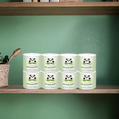 China Customized Soft 100% Virgin Bamboo Pulp Eco-Friendly Toilet Paper with Custom Logo and Size Options for sale