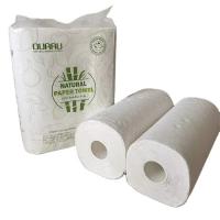 China Wholesale Custom Printing Disposable Kitchen Paper Soft Oil Absorbing Double-layer Soft Kitchen Roll Paper for sale
