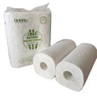 China Recyclable Eco-friendly for Certified OULU Brand Bamboo Pulp Reusable Soft and Strong 1/2 Ply Kitchen Paper Towels for sale