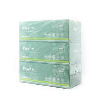 China Custom Printed Ecofriendly Office Virgin Bamboo Pulp White Color 2ply Pack Facial Tissue Paper for sale