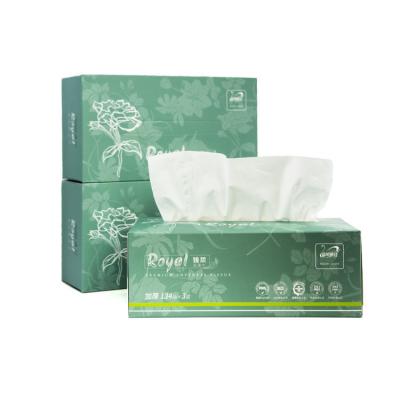 China Customizable 4 Ply Facial Tissue Paper Natural Color Virgin Bamboo Pulp Portable Pocket Office Hotel Box Style for sale