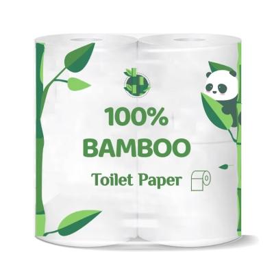 China Hot Selling OEM Customized Cheap 4 3 2 Layer Bamboo Toilet Paper Roll Soft Organic Environmentally Certified Toilet Tissues for sale