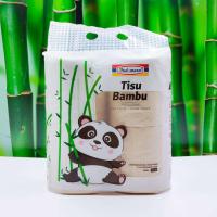 China High quality Strong pure bamboo pulp cream beige 3ply 2 ply bamboo toilet paper for sale