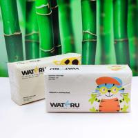 China Customised logo Virgin bamboo pulp Natural Color 2 ply soft wrap facial tissue for sale