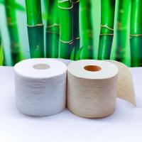 China Excellent Quality Natural Cream Beige 3 Ply Big Roll Hotel Bath Tissue Paper Toilet for sale