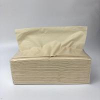 China Custom Logo Hard paper carton Package Bamboo Pulp 4 ply logo tissue paper facial for sale