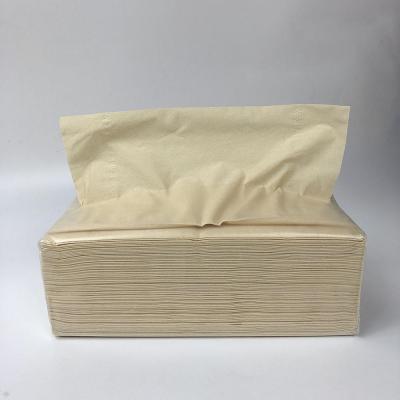 China Custom Logo Hard paper carton Package Bamboo Pulp 4 ply logo tissue paper facial for sale