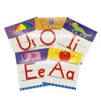 China Customized Cheap English Word Learning Card Children Alphabet Learning Early Educational Paper Card Kids Flash Cards for sale