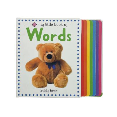 China Factory Cheap Custom Rainbow Edge Shape Children Early Learning Board Book Printing for sale