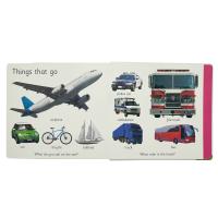 China Factory Cheap Custom Rainbow Edge Shape Children Early Learning Board Book Printing for sale