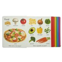 China Factory Cheap Custom Rainbow Edge Shape Children Early Learning Board Book Printing for sale