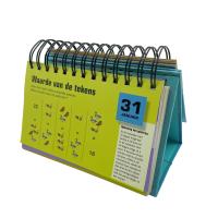 China Custom Factory 2024 English Creative Simple Desktop 365-Day Countdown Coil American Holiday Desk Calendar Printing for sale