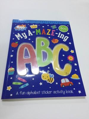 China custom hardcover book printing, Sticker book,activity book,,rainbow color glitter, hardcover book printing services for sale