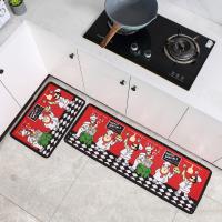 China Anti Fatigue Woven 3D Prints Kitchen Mats and Rugs Set of 2 with TPR RUBBER Backing for sale