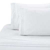 China Cheapest Bed Sheet 200TC 100% Polyester Microfiber Three Lines Embroidery Set from Xinpai for sale