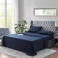 China 200TC Three Lines Embroidery Luxury Hotel Sheet Set with 100% Polyester Microfiber for sale