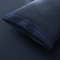 China 200TC Three Lines Embroidery Luxury Hotel Sheet Set with 100% Polyester Microfiber for sale