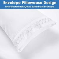 China Solid Soft Brushed Microfiber Luxury Embroidery Sheet Set 3/4pcs Customized for sale