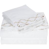 China All-Season Flat Bed Sheet Egyptian Luxury Embroidered Bed Sheet Set with Beautiful Rope Embroidery 4 Piece Set for sale