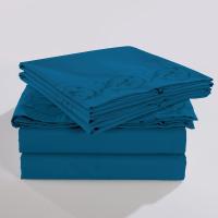 China Ready to Ship Luxury Scroll Flowers Embroidery Bed Sheet in Soft Brushed Microfiber for sale