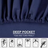China Get a Restful Sleep with 4PCS Brushed Microfiber Sheet Set Featuring 3-Line Embroidery for sale