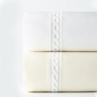 China 40 Fabric Count Lace Hem Luxury Bedding Sheet Set 4pcs Polyester Microfiber for sale
