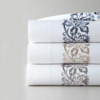 China All-Season 90gsm Microfiber Flower Embroidered Sheet Set Sustainable and Soft Made for sale