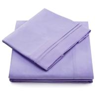 China 90gsm Microfiber Bed Set with Two Lines Embroidery 3pcs and 4pcs Set Machine Washable for sale
