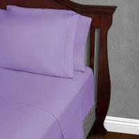 China 90gsm Microfiber Bed Set with Two Lines Embroidery 3pcs and 4pcs Set Machine Washable for sale