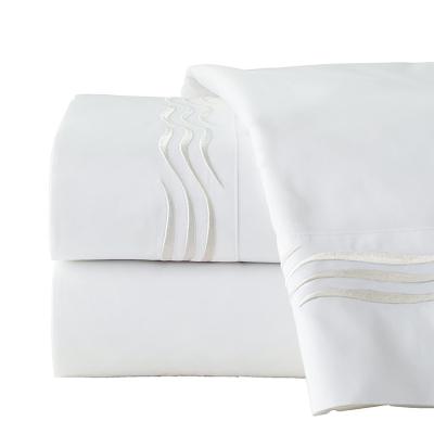 China 75GSM 100% Polyester Microfiber Fashion Bed Sheet with Beautiful Embroidery 4PCS Made for sale