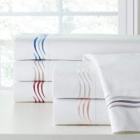 China Home Embroidered Bed Sheet Set Bedding Set in National Standards Color Fastness Grade for sale