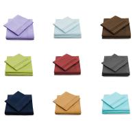 China Solid Pattern Microfiber Bed Sheet Set 133 * 60 Fabric Density for sale