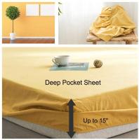 China Cheapest Woven Fitted Sheet for Mattress 8 or 14 Inch 4 Way Stretch Microfiber 75gsm for sale