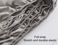 China Extra Deep Pocket 100% Polyester Microfiber Solid Pattern Fitted Sheet for 14