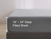 China Extra Deep Pocket 100% Polyester Microfiber Solid Pattern Fitted Sheet for 14