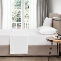 China 4 Piece 100% Cotton Luxury Soft Breathable Deep Pocket Bed Sheet Set with Portable for sale