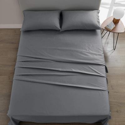China 200TC Cotton Bed Sheet Set with Deep Mattress Pockets All-Season Full Length Elastic for sale
