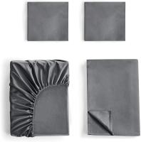 China 200TC Cotton Bed Sheet Set with Deep Mattress Pockets All-Season Full Length Elastic for sale