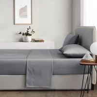 China 200TC Cotton Bed Sheet Set with Deep Mattress Pockets All-Season Full Length Elastic for sale
