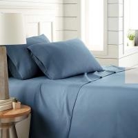 China Transform Your Bedroom with Pleated Microfiber Bed Sheet Set 133 * 60 Fabric Density for sale