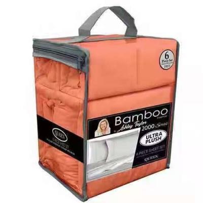 China Wrinkle Resistant T1800 Microfiber Dyed Sheet Set 6 Pieces Non-Filling 1.5-2 Kg for sale